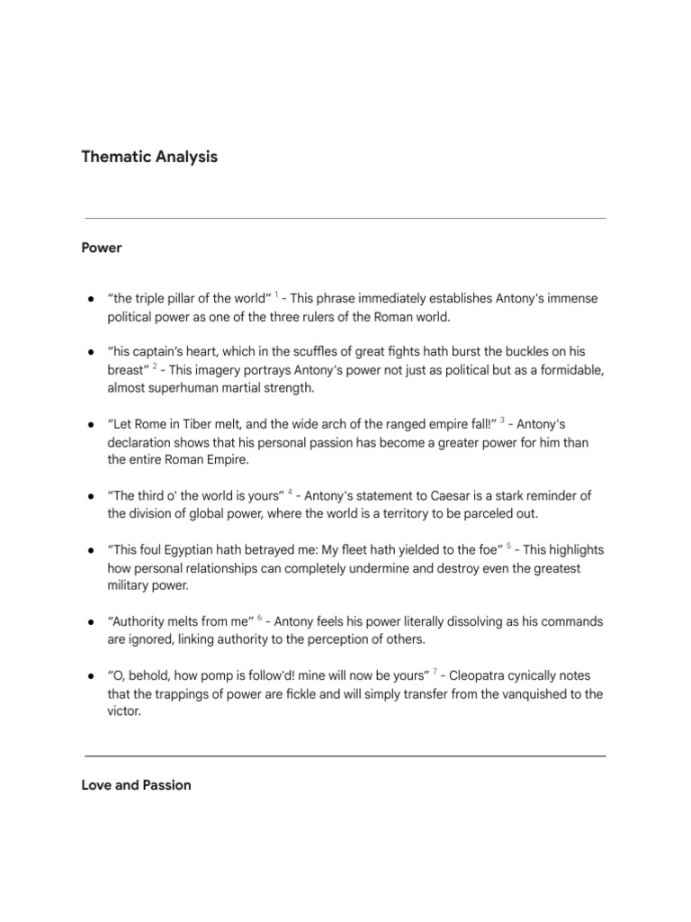 Character Analysis Merged | PDF | Cleopatra | Mark Antony