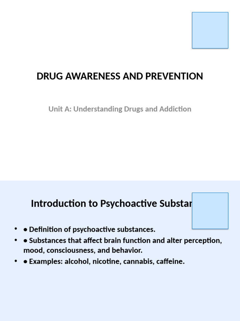 Drug Awareness and Addiction Insights | PDF