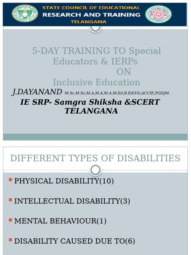 Types of Disabilities JD | PDF