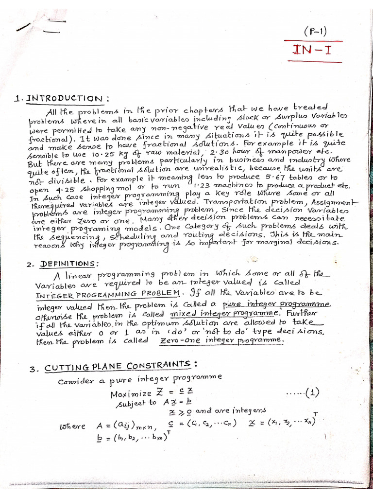Integer Programming | PDF