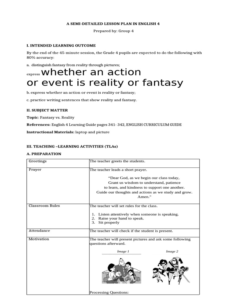 Group 4 Eng-M LP | PDF | Teachers | Lesson Plan