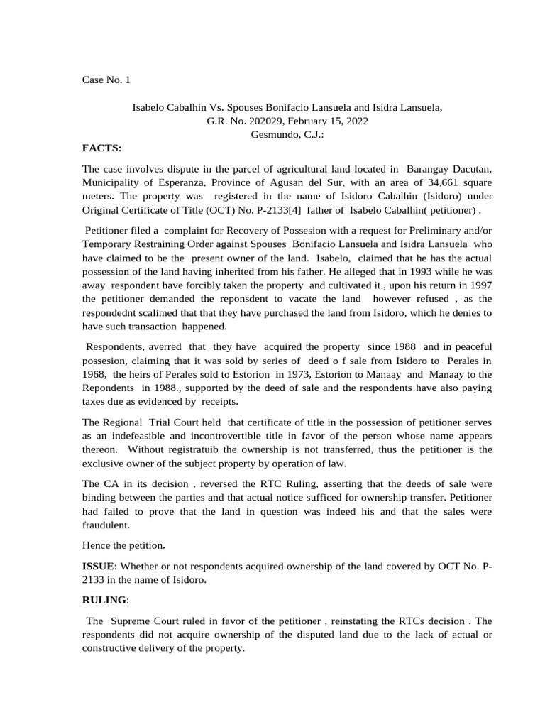 Oblicon Case Digest | PDF | Interest | Foreclosure