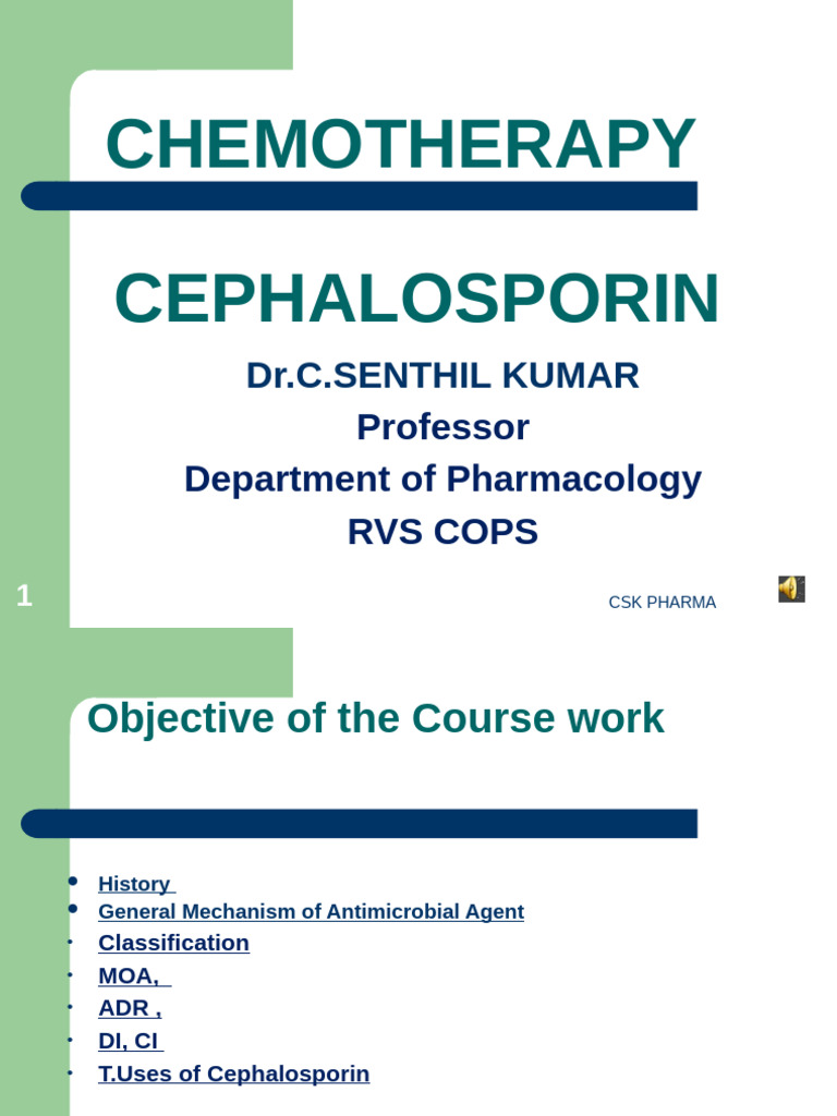 11 Chemotherapy Presentation Cephloporin | PDF | Beta Lactamase ...