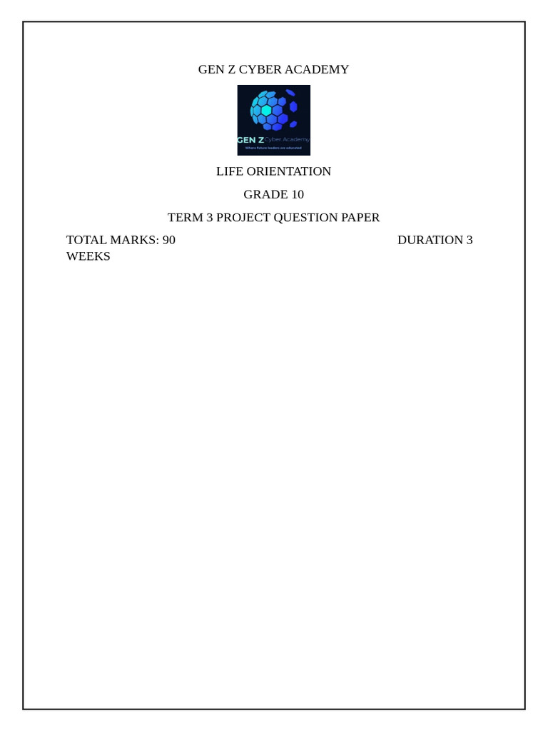Life Orientation Project | PDF | Adolescence | Teenage Pregnancy