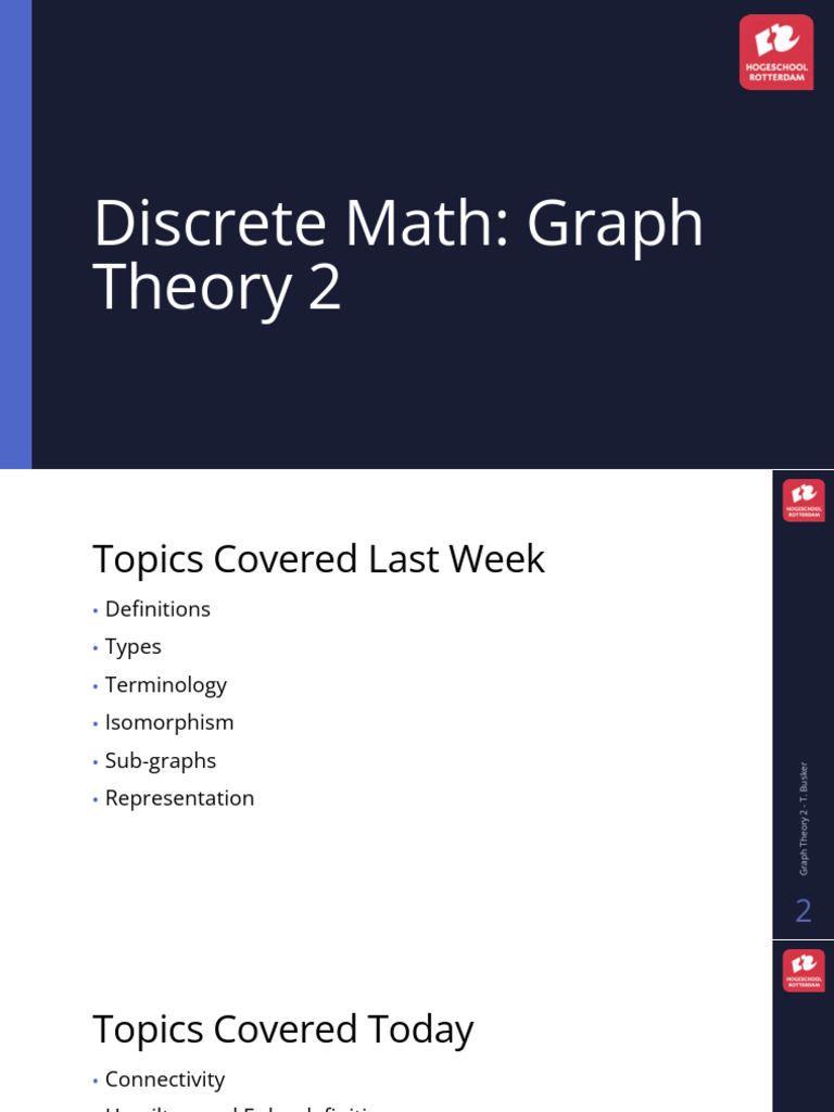 Les 2 - Graph Theory 2 - TB | PDF | Vertex (Graph Theory) | Mathematical Concepts