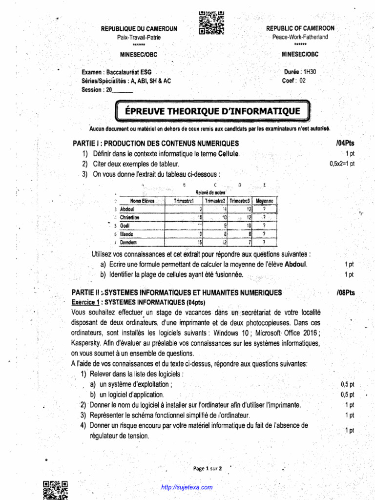 Épreuve Informatique Bac 2025 | PDF | Application | Logiciel