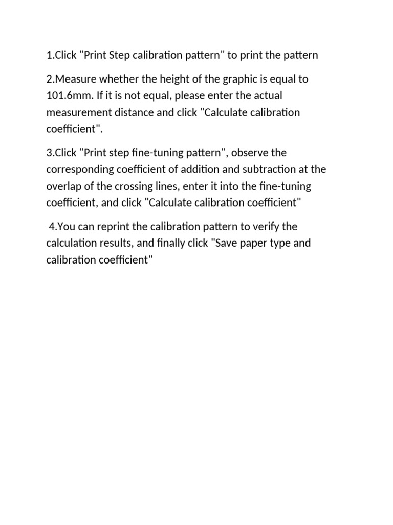 Calibration Instructions | PDF