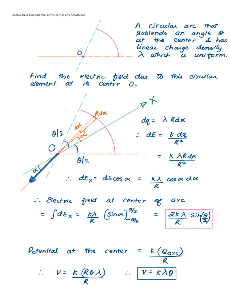 06 Circular Arc Field Potential | PDF