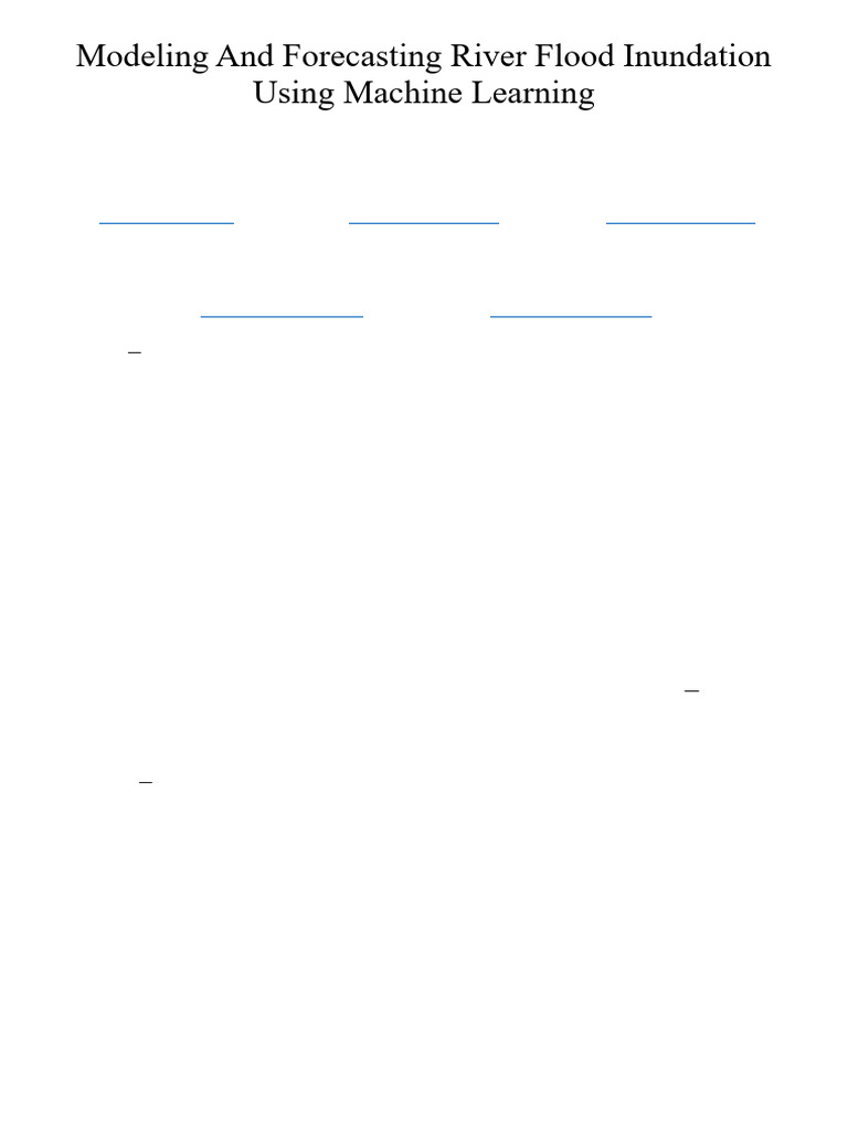 AI Flood Inundation Forecasting Model | PDF | Flood | Machine Learning