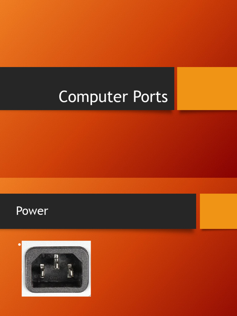 4. Computer Ports.pptx | PDF