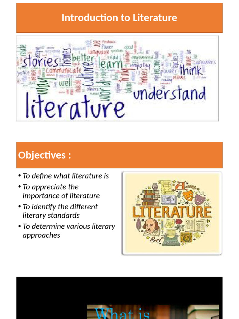 INTRO TO LITERATURE by VIC SARDIDO | PDF | Liberal Arts Education