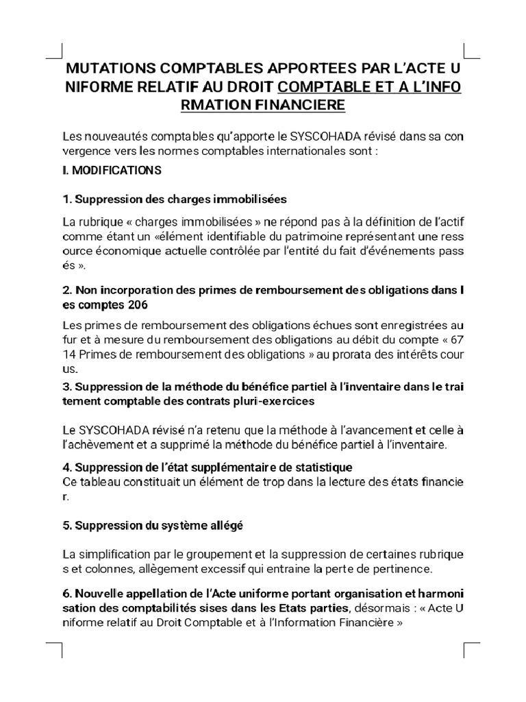 Mutations Comptables Apportees Par L - 110409 - Phoenix | PDF