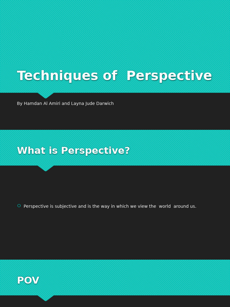 Understanding Perspective Techniques in Film | PDF