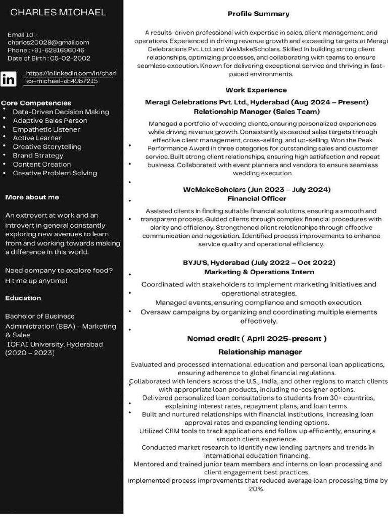 Charles Resume | PDF