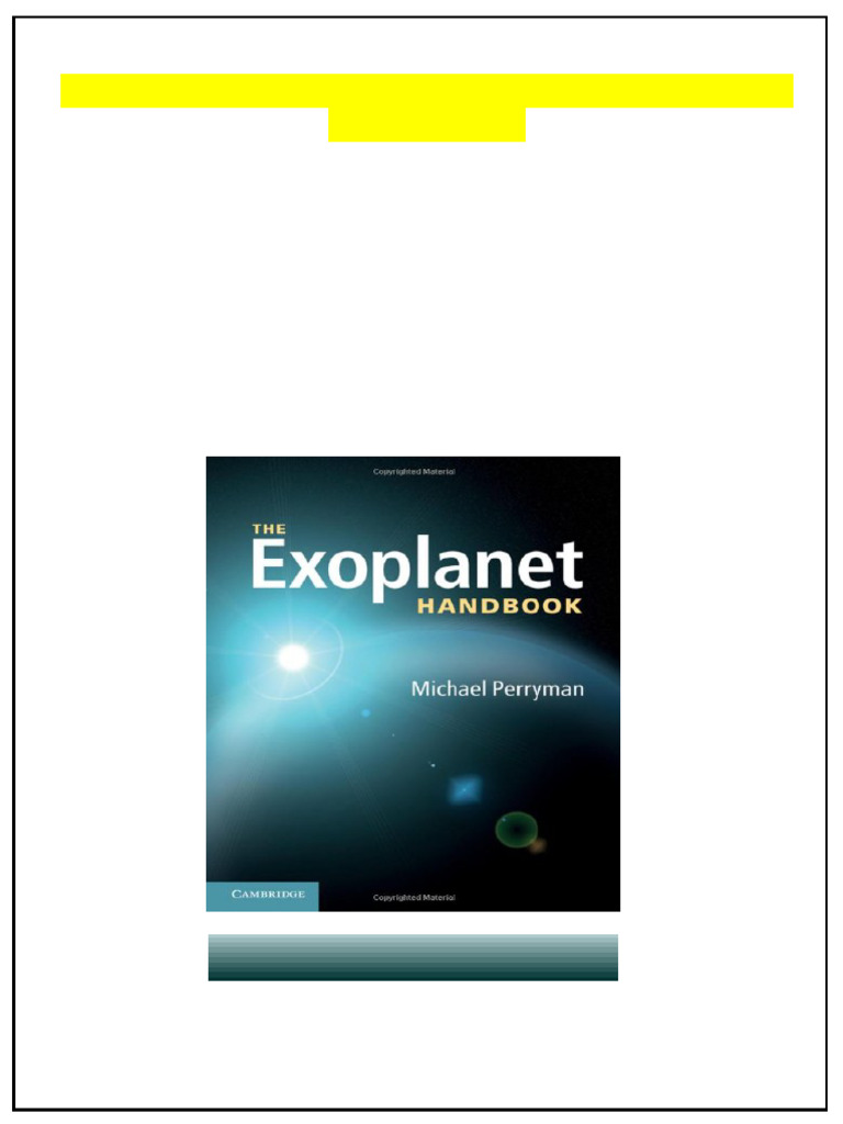 The Exoplanet Handbook 1st Edition Michael Perryman Full Access | PDF ...