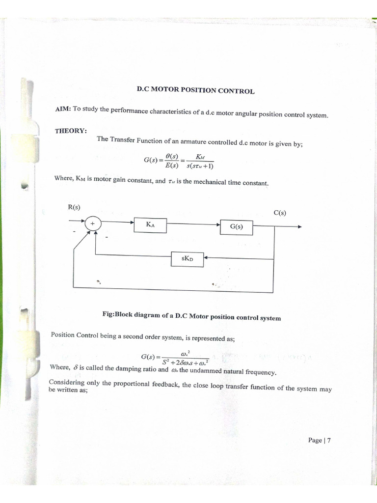DC Motor Position Control by Different Gain and Load | PDF