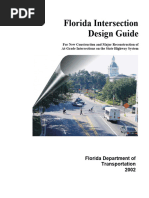 FDOT Design Manual Intersections | PDF | Intersection (Road) | Traffic
