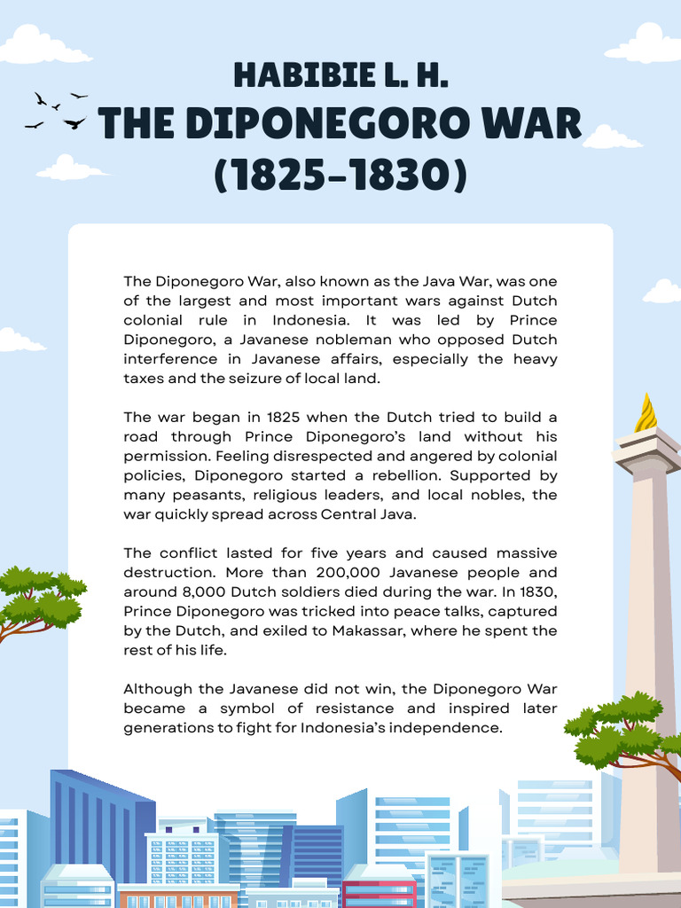 The Diponegoro War (1825-1830) : Habibie L. H | PDF