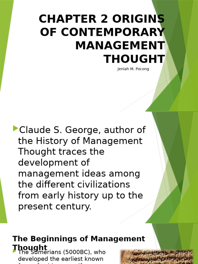 Origins of Management Thought | PDF | System | Sumer