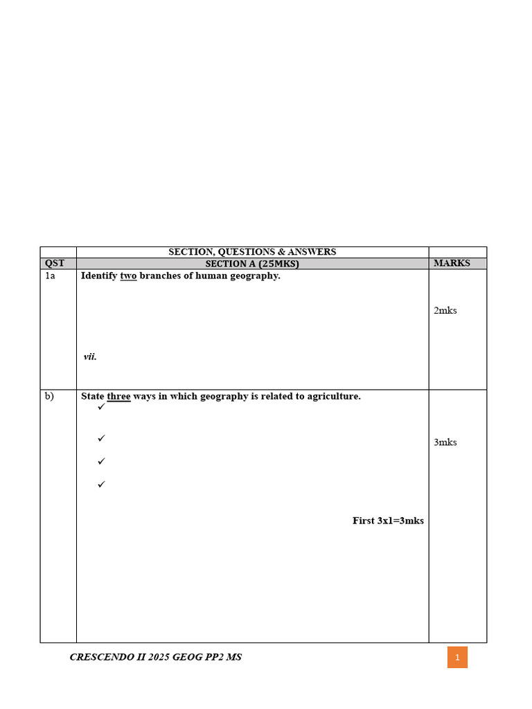 Crescendo 2 2025 Geog Pp2 Ms | PDF | Crop Rotation | Agriculture