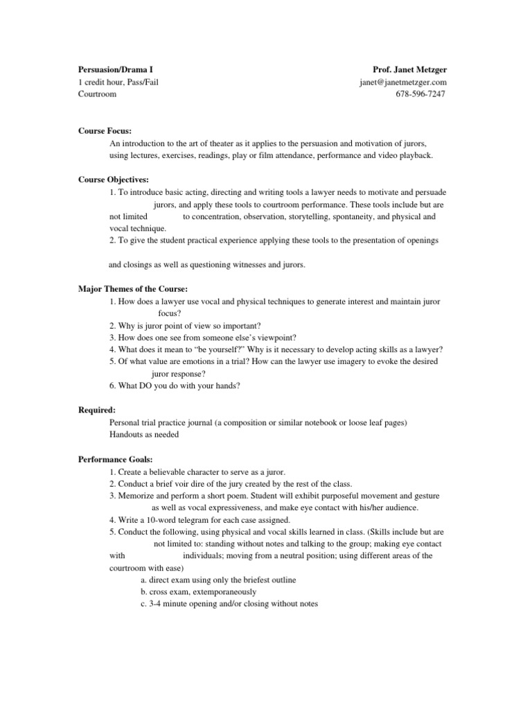 CTRM Drama | PDF | Persuasion | Courtroom