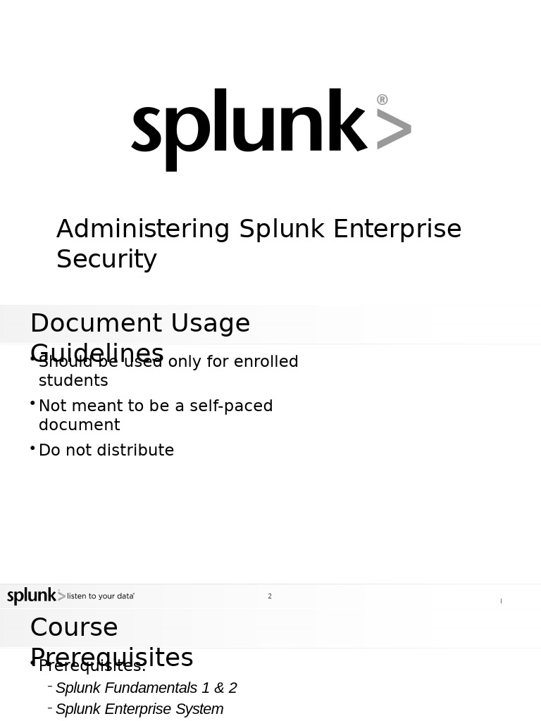 Administering Splunk Enterprise Security 5 | PDF | Computer Security | Security