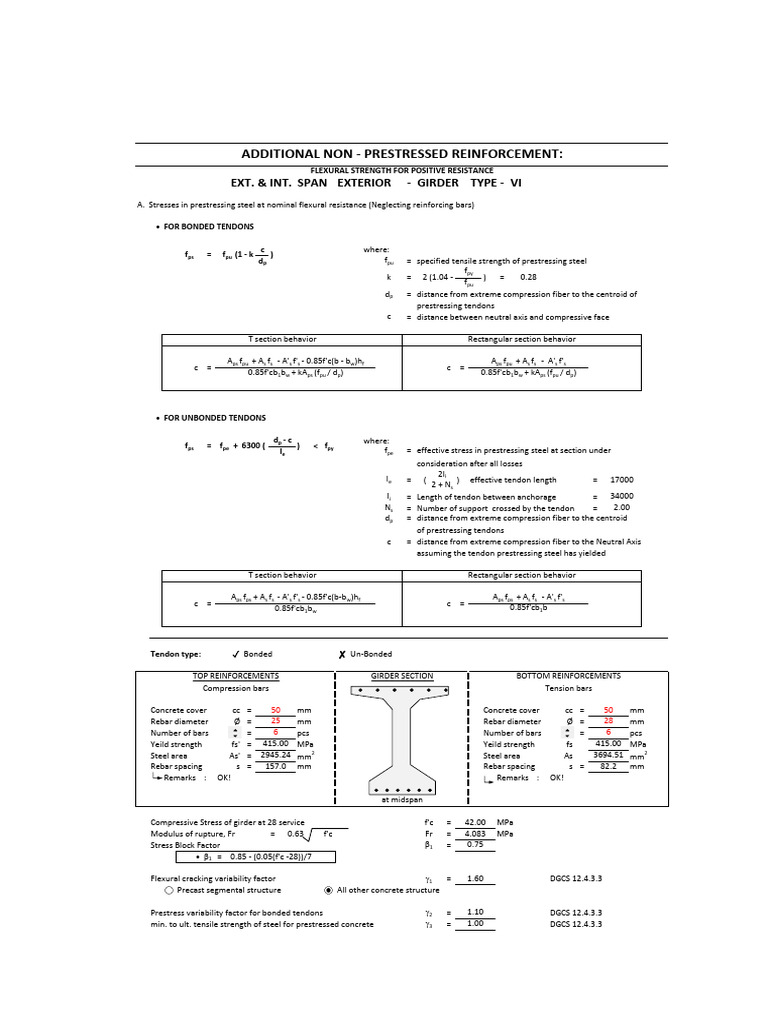 Sp9 - Br1a - 3-Span - Ext - Girder - Ext & Int Spans - Main Bars ...