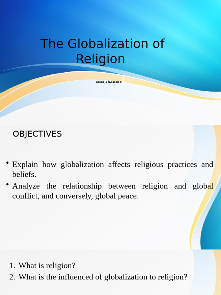 Globalization's Impact on Religion | PDF | Peace | Globalization