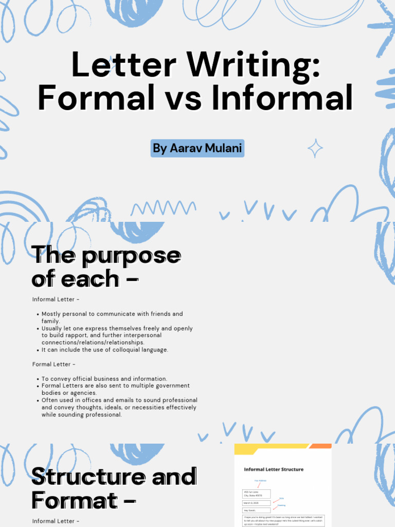 Formal vs Informal Letter Writing Guide | PDF