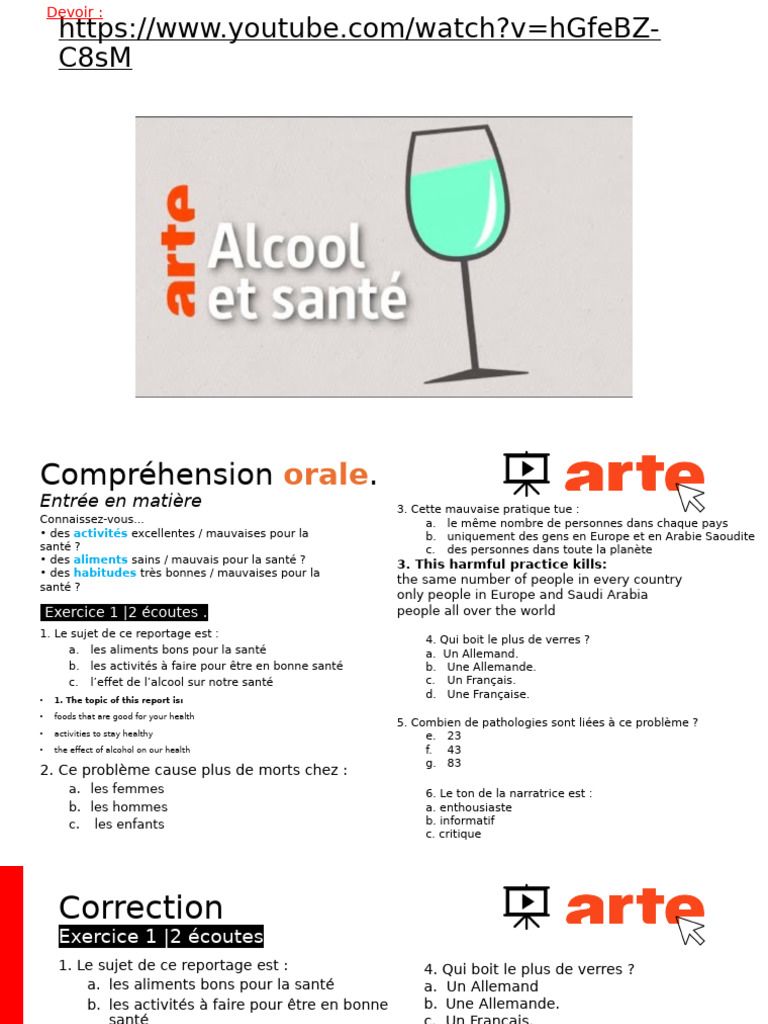 Effets de l'alcool sur la santé globale | PDF | Coiffeur | Médecine