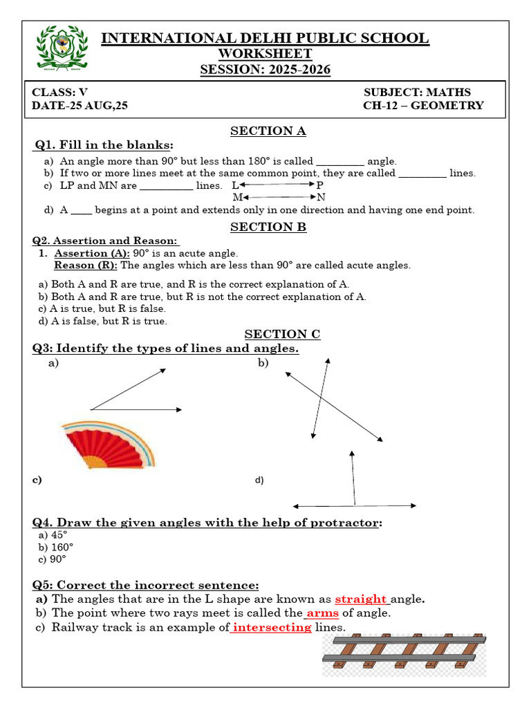Grade V Maths Practice Sheet | PDF