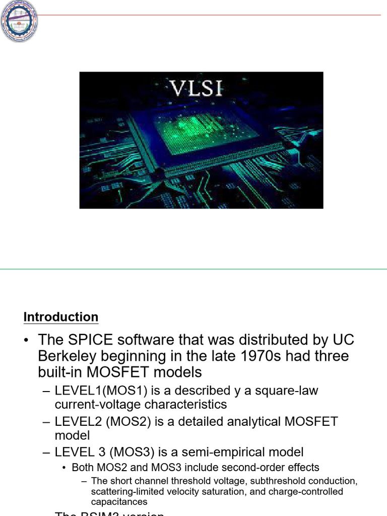 VLSI Design (BEC-41) (Unit-1, Lecture-6) : Department of Electronics and Communication ...