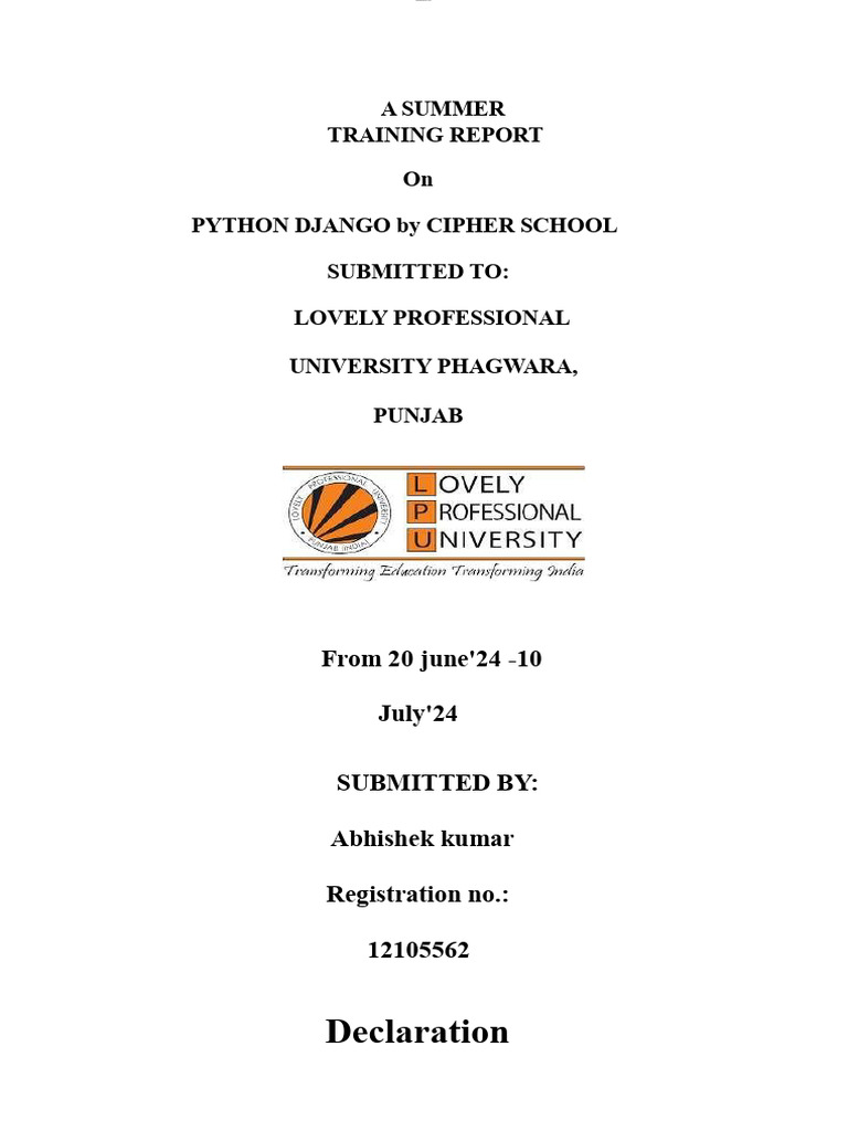 Abhishek Summer Training Program | PDF | Object Oriented Programming | Python (Programming Language)