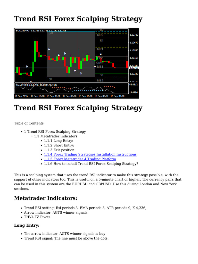Trend Rsi Forex Scalping Strategy | PDF | Foreign Exchange Market | Trade