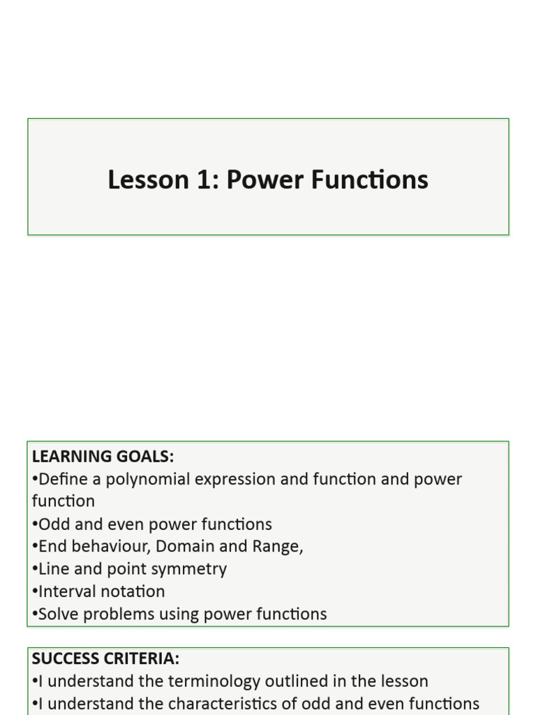 Understanding Power Functions in Polynomials | PDF | Polynomial ...