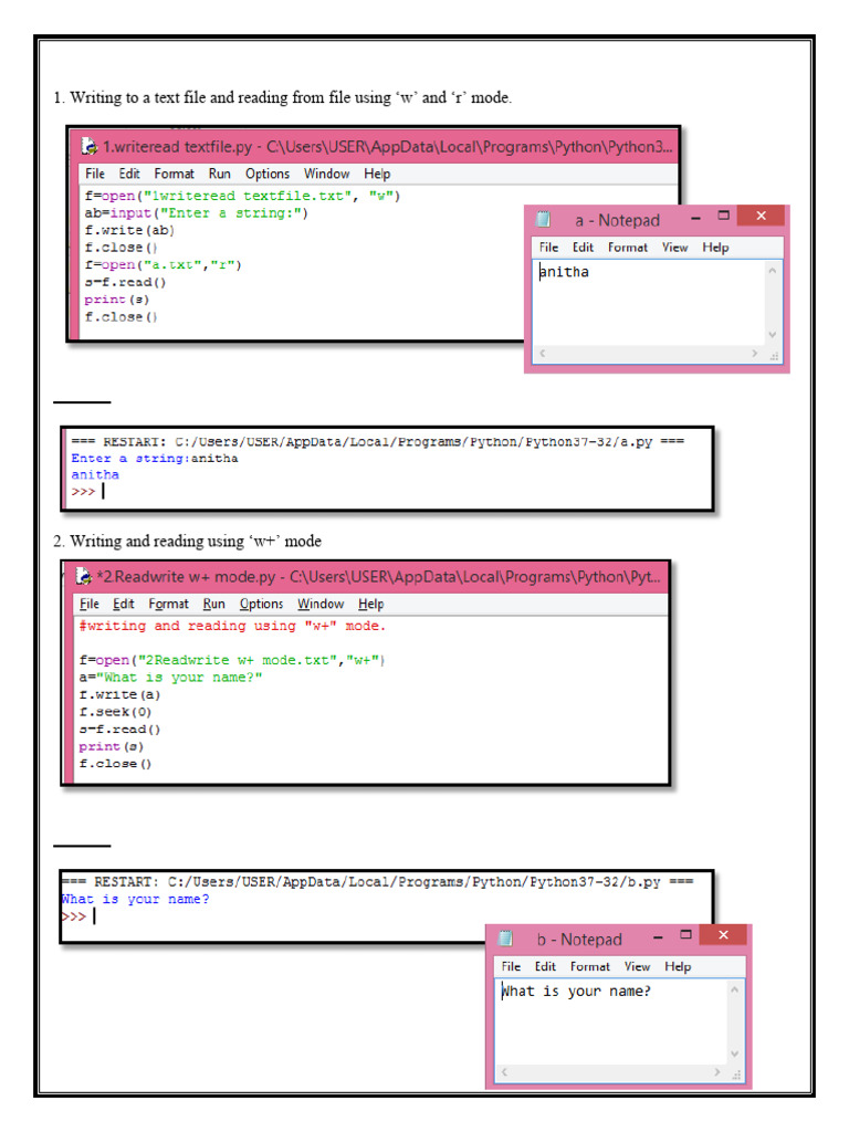 Chapter - 5 - File Handling Pgms Updated | PDF