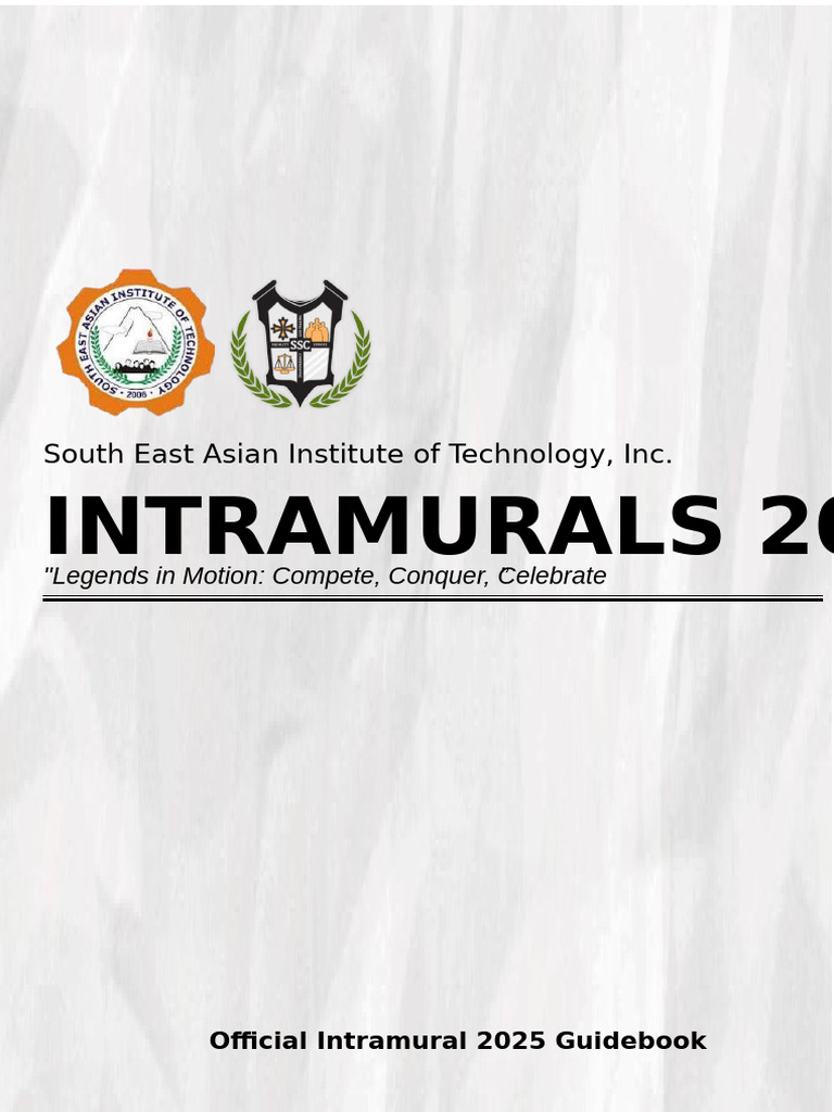 Intramurals 2025 Gams | PDF | Sports | Sports Rules And Regulations