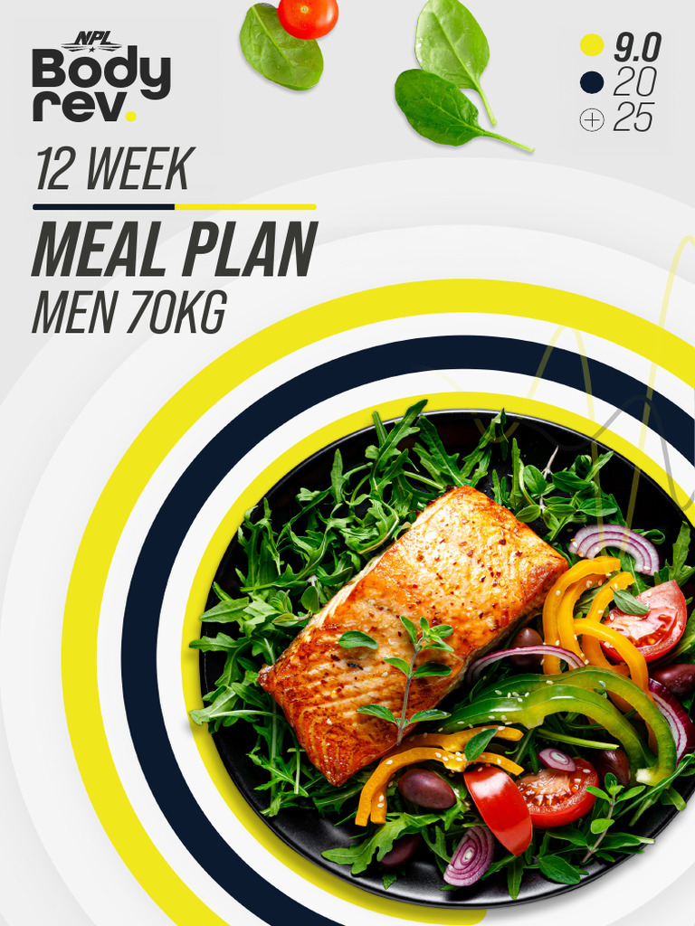 Body Rev 9 - Meal Plan - Men (70kg+) | PDF | Food Energy | Nutrients