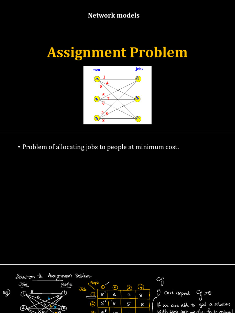 Assignment Problem | PDF