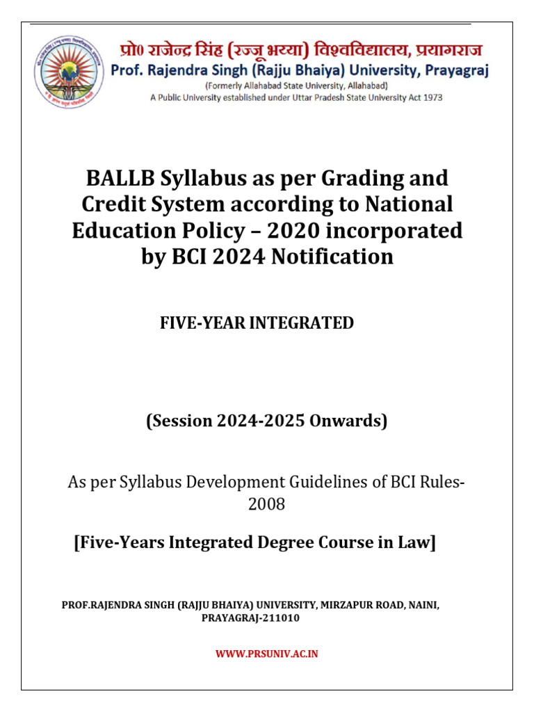 Ballb Final Syllabus | PDF | Tort | English Language