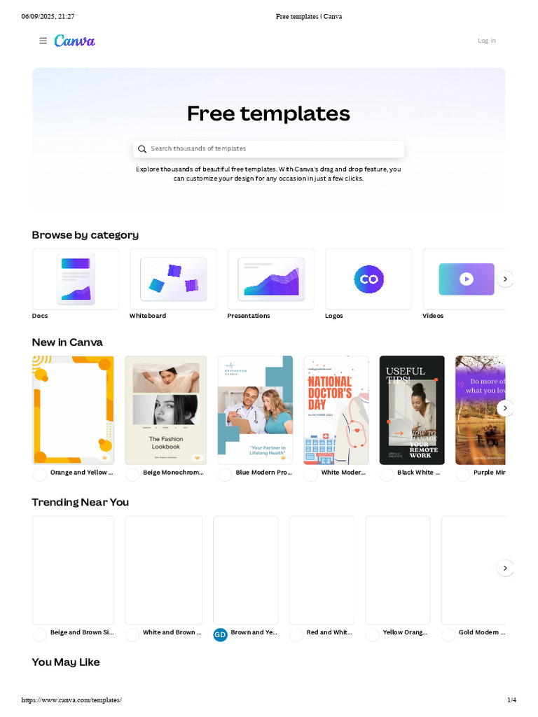 Free Templates - Canva | PDF