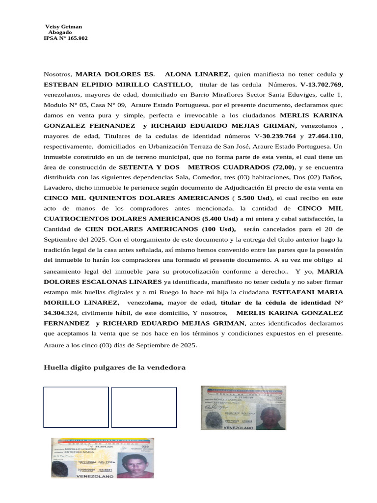 Venta de Merlys | PDF