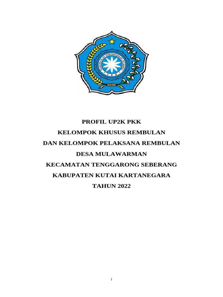 Profil UP2K PKK Rembulan Desa Mulawarman | PDF