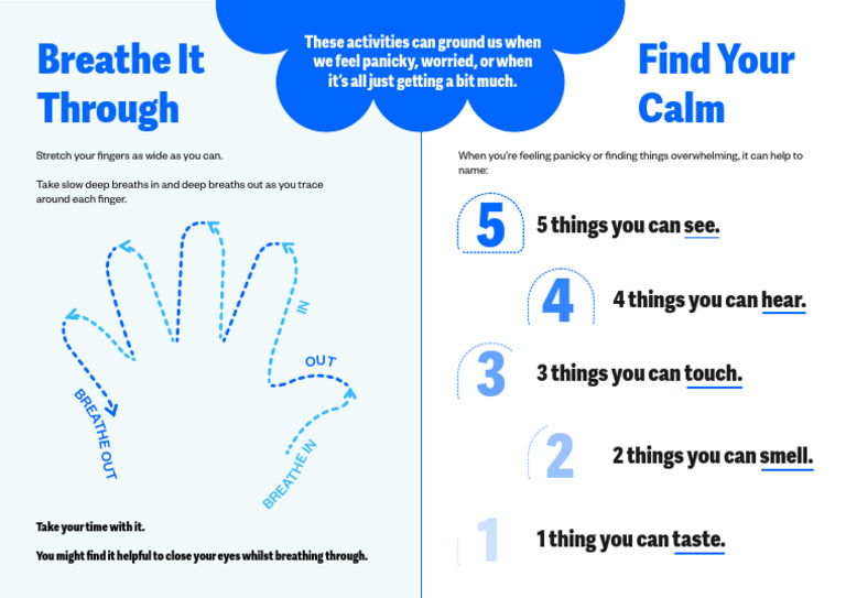 Mindfulness Hand Breathing and Grounding Techniques | PDF