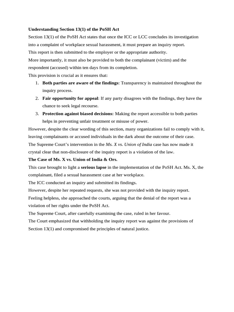 Understanding Section 13 | PDF