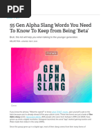 Gen Z Slang Cheat Sheet 2025 | PDF