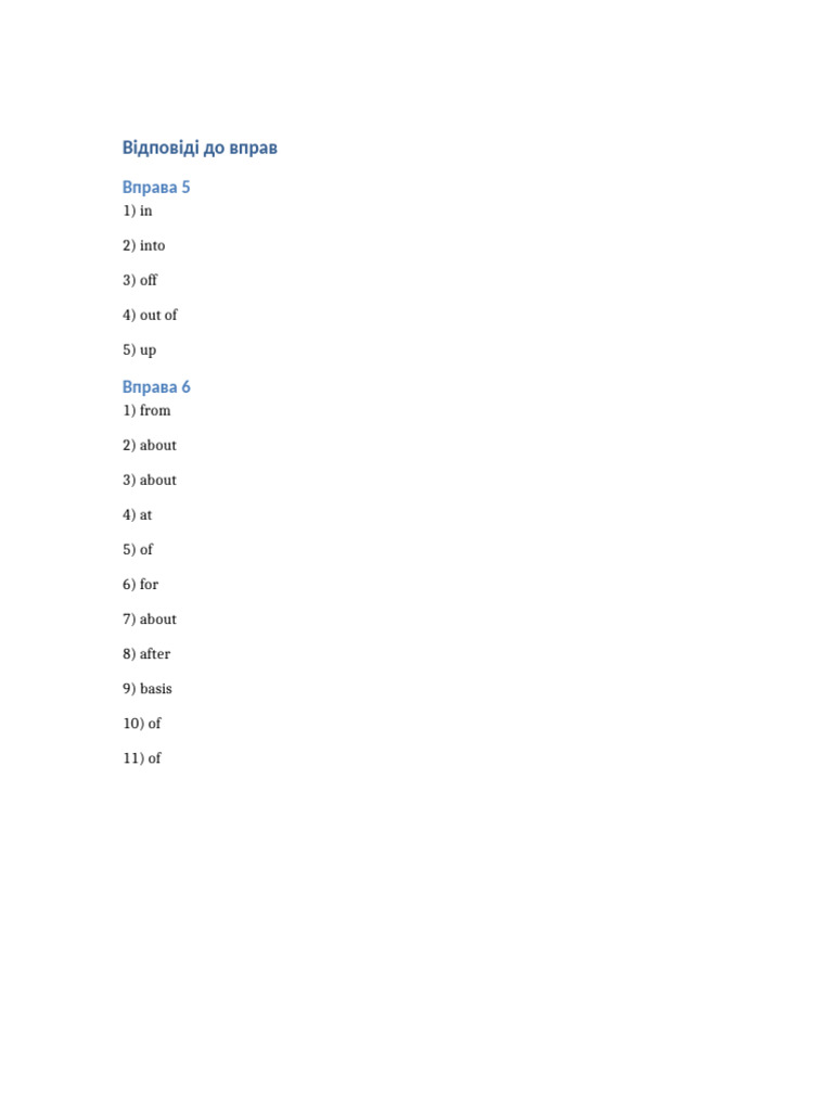 Answers English Exercises | PDF
