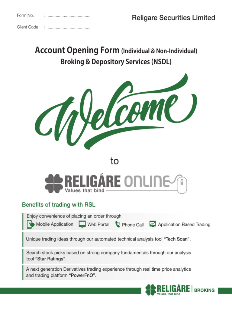 Religare Online Trading Account Application Form | PDF | Identity ...