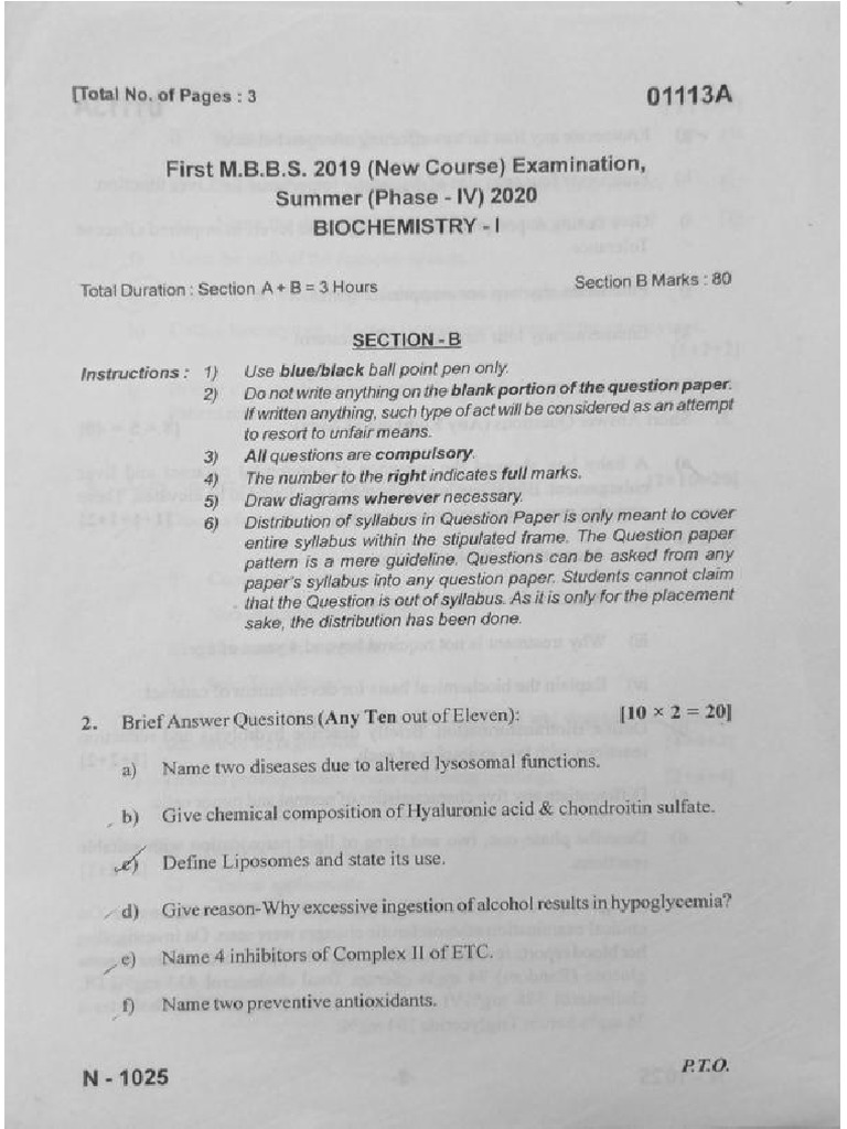 Biochemistry First Mbbs | PDF