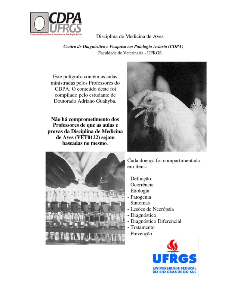 Apostila Doencas Aves UFRGS Desp | PDF | Aves | Rim